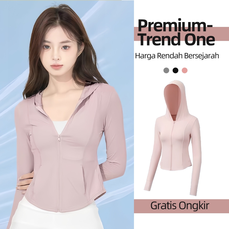 Jual Jaket Anti UV Wanita Hoodie Olahraga Sun Protection UV Protection (UPF50+ ) | Shopee Indonesia