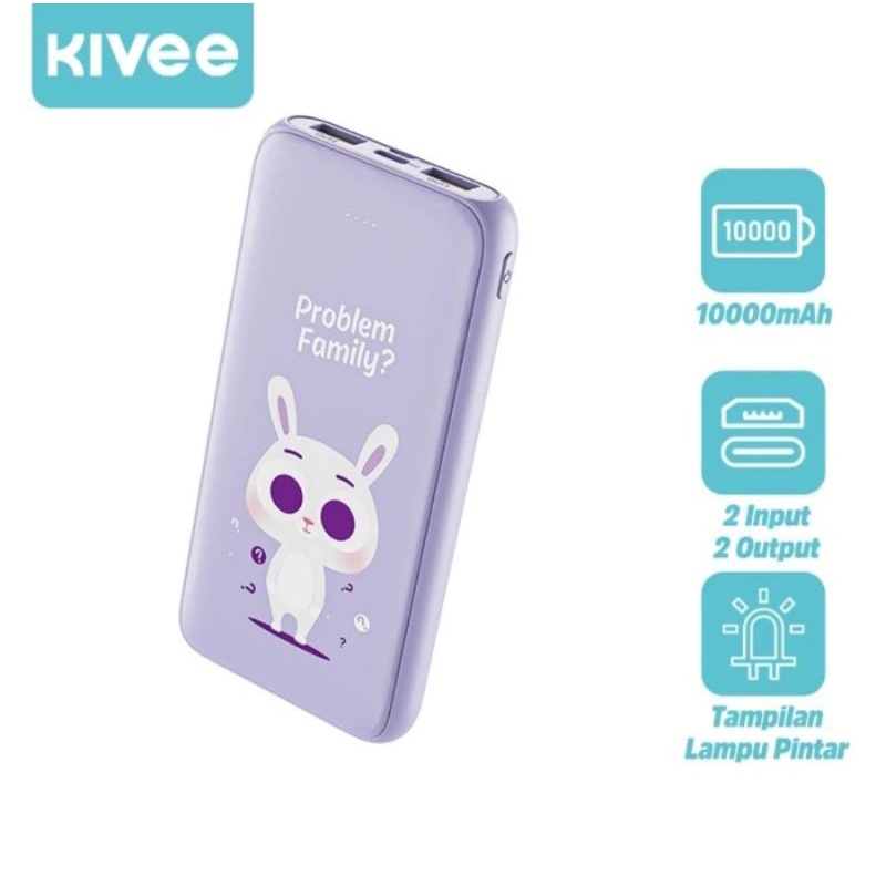 Jual Kivee Powerbank Portabel Mini Lucu Kapasitas Besar 10000 mAh Aman ...