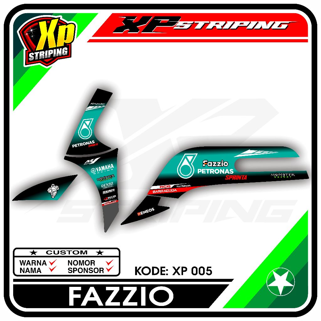 Jual Sticker Striping Fazzio - Striping Variasi List Motor Fazzio XP.05 ...