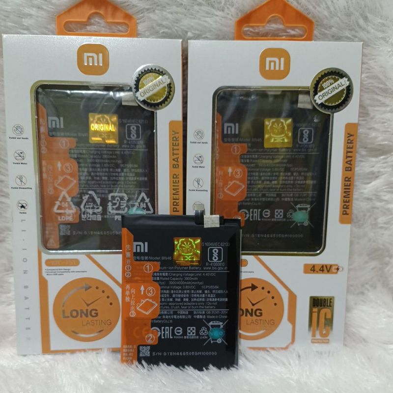 Jual Baterai ORIGINAL 100% BN46 Xiaomi Redmi Note 8/Redmi 7/Note 6 Pro Battery Batrei Bat BN46 ...