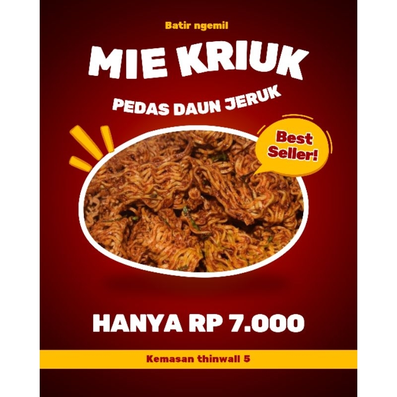 Jual MIE KRIUK / PEDAS MANIS DAUN JERUK thinwal 500ml / MIE LIDI / MIE KREMES | Shopee Indonesia