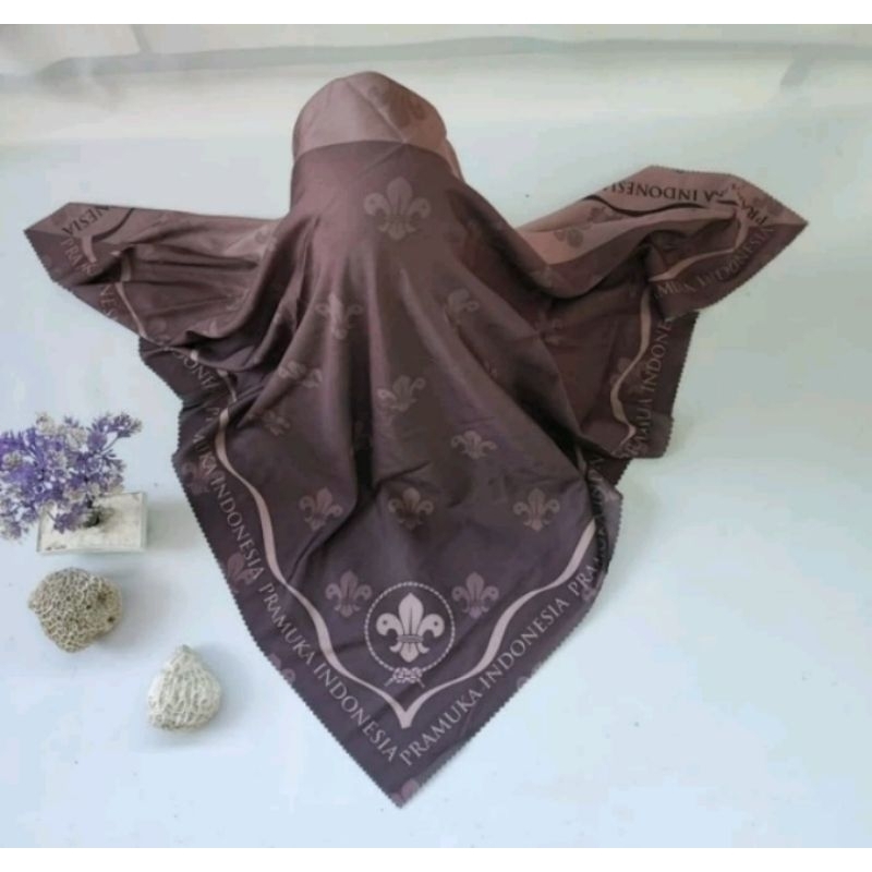 Jual JILBAB PRAMUKA / HIJAB PRAMUKA UKURAN 115×115 / KERUDUNG PRAMUKA / LOGO PRAMUKA INDONESIA ...