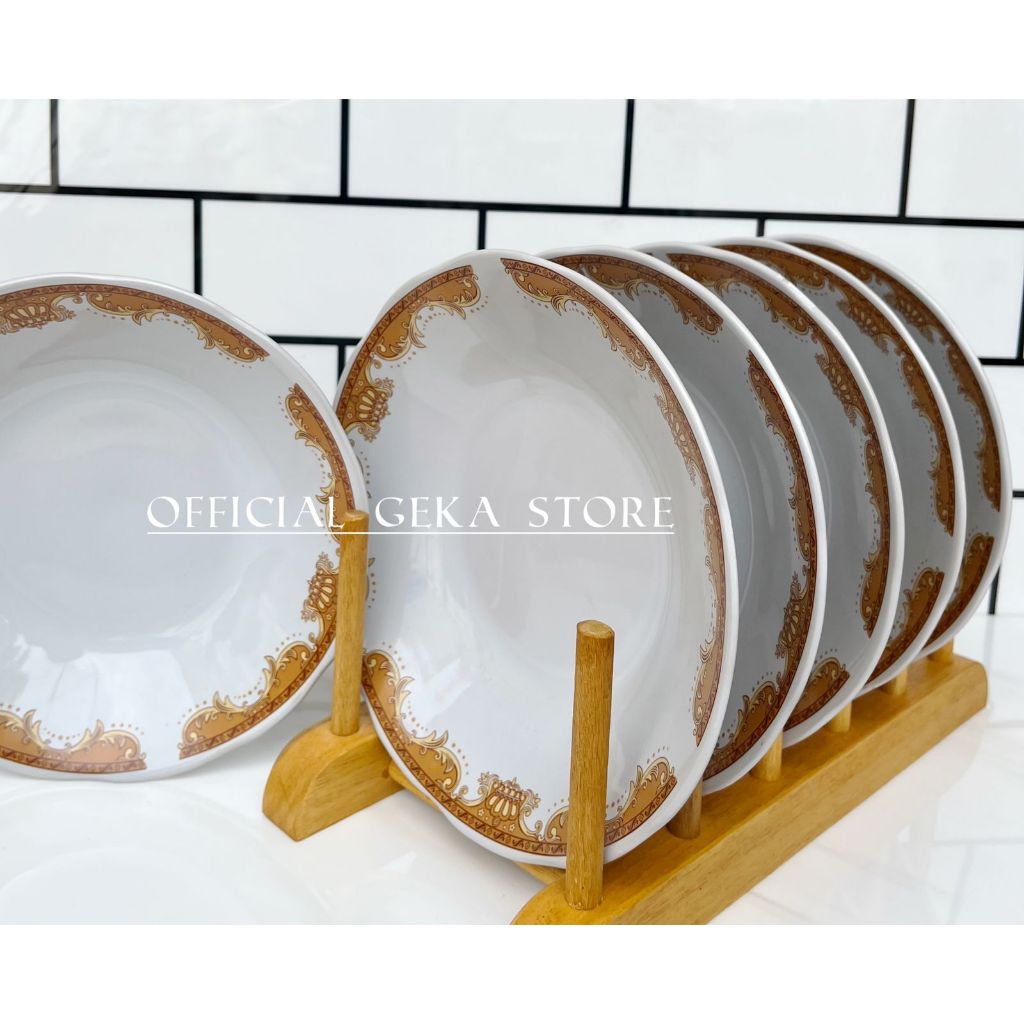 Jual PIRING MAKAN KERAMIK LILIA MAHKOTA EMAS / PIRING MAKAN KERAMIK ...
