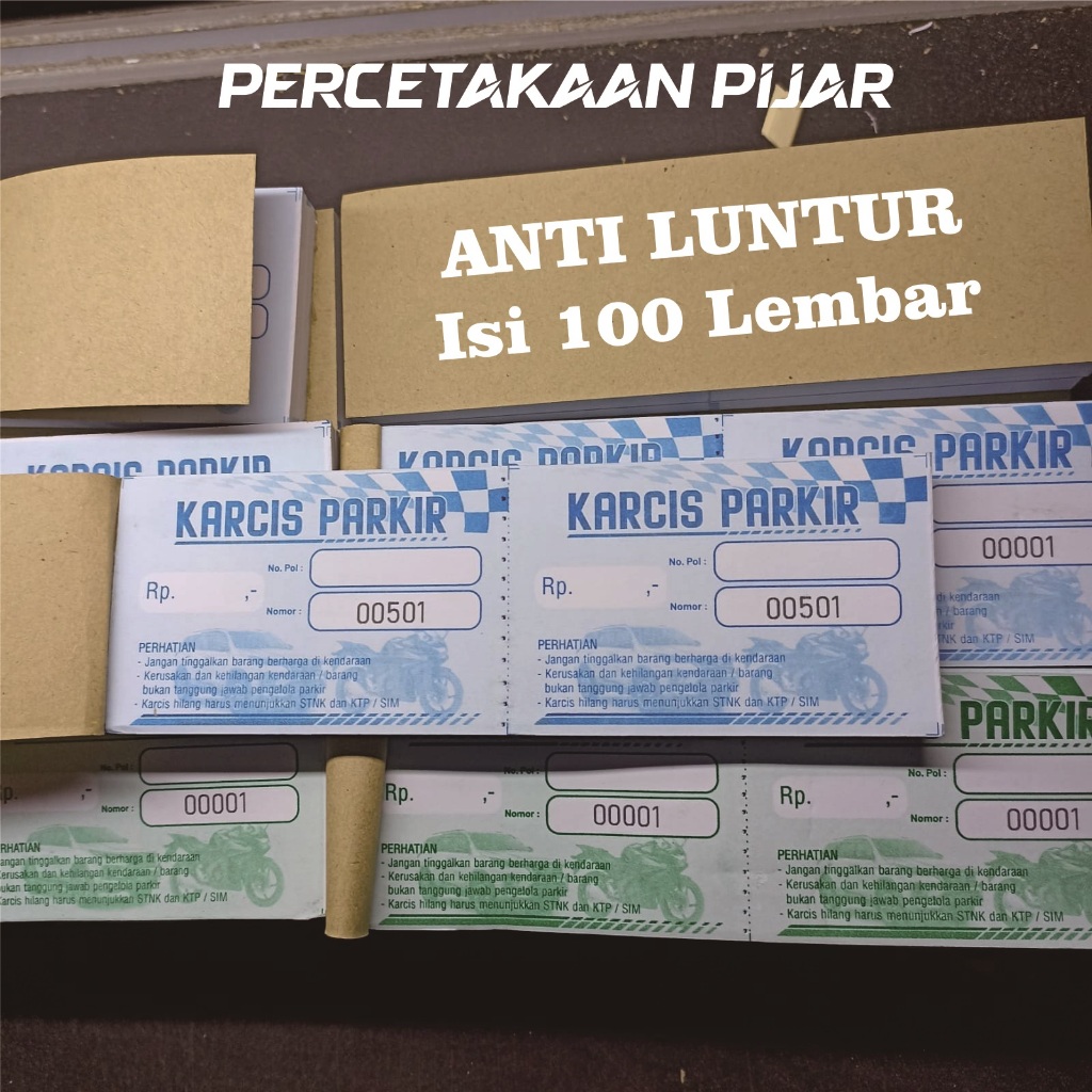 Jual KARCIS PARKIR DENGAN NOMOR URUT ANTI LUNTUR | Shopee Indonesia