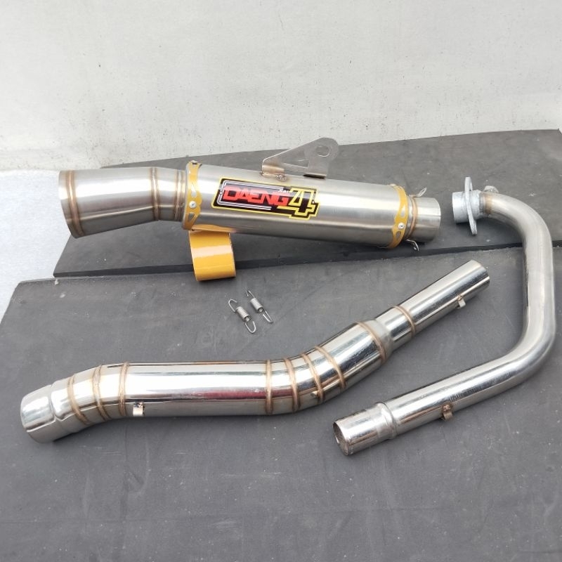 Jual Open pipe exhaust Daeng sai4 51mm 1set for Raider 150carb/fi Rs150 ...