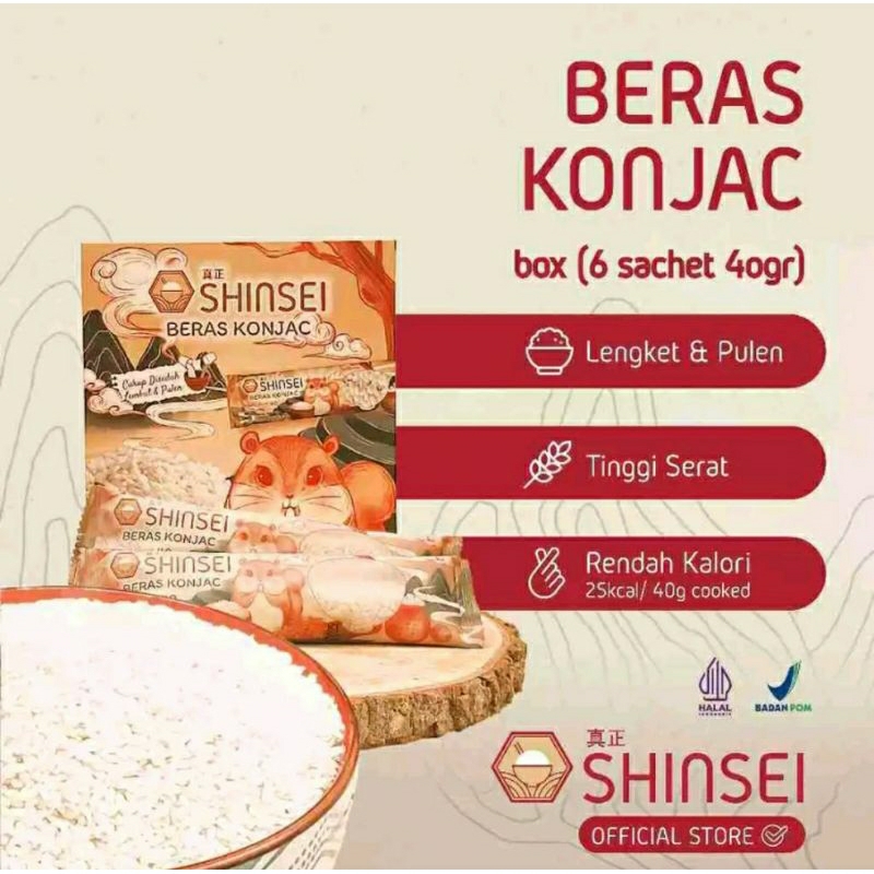 Jual SHINSEI Beras Konjac / Beras Shirataki / Beras Porang Instant Diet ...
