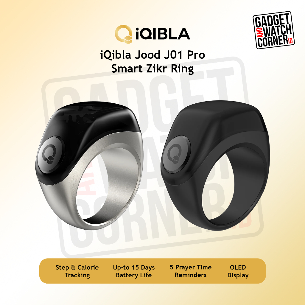 Jual iQibla Zikr Smart Ring JOOD PRO Cincin Tasbih Zikir Muslim Digital ...