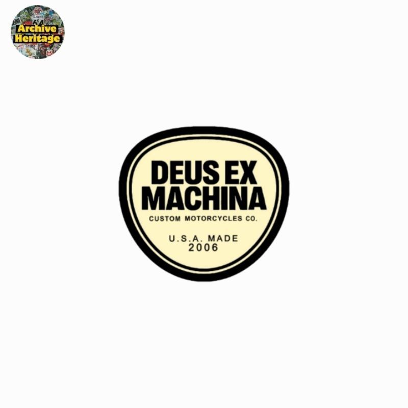 Jual sticker Deus ex Machina logo custom motorcycles clothing stiker ...