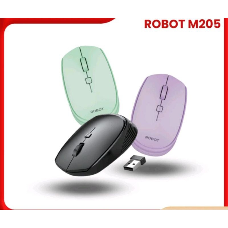 Jual Mouse M 205 wireless merk robot | Shopee Indonesia