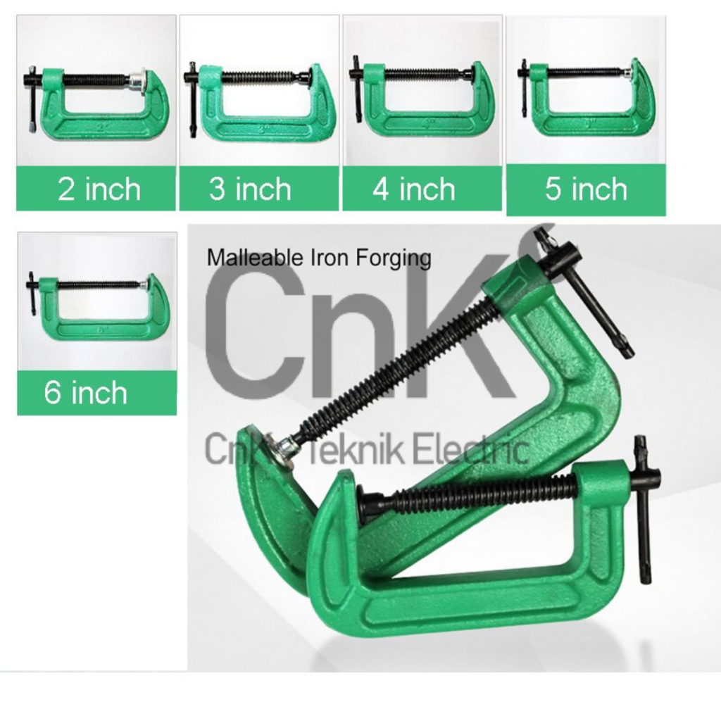 Jual C / G CLAMP BESI 2 - 6 INCH PENJEPIT KAYU HIJAU | Shopee Indonesia