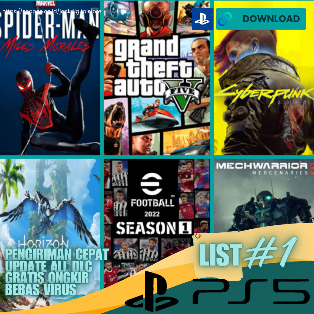 Jual PS5 GAMES - LIST #1 - FULL UPDATE ALL DLC | Shopee Indonesia