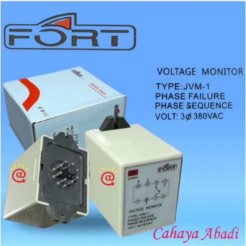 Jual FORT Phase Protection Relay JVM-1 / Protection Motor 3 Phase Relay JVM1 FORT 380VAC / Phase ...