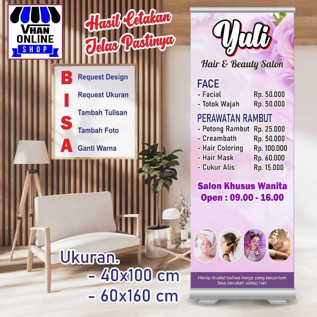 Jual Banner Spanduk Beauty Salon atau Salon Wanita | Shopee Indonesia