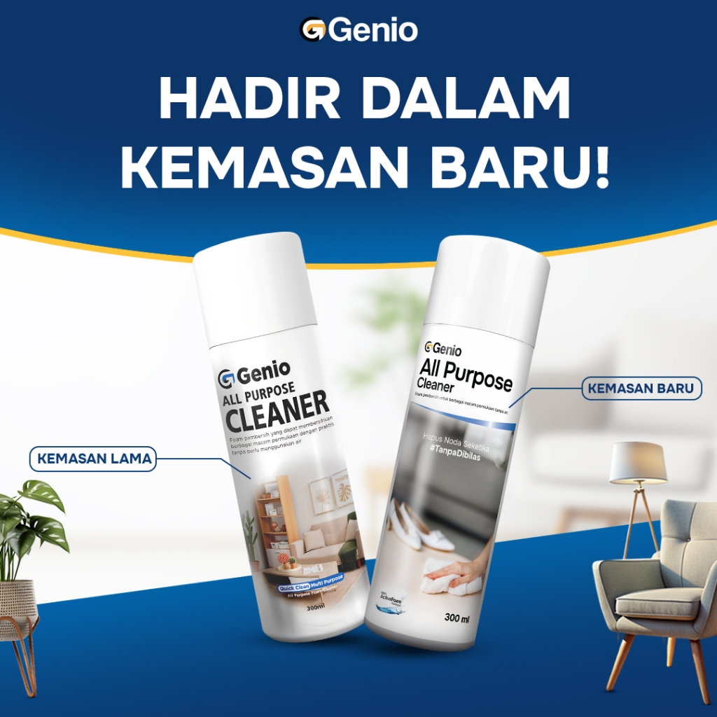 Jual GENIO All Purpose Cleaner - Foam Pembersih Instan Sepatu, Tas ...