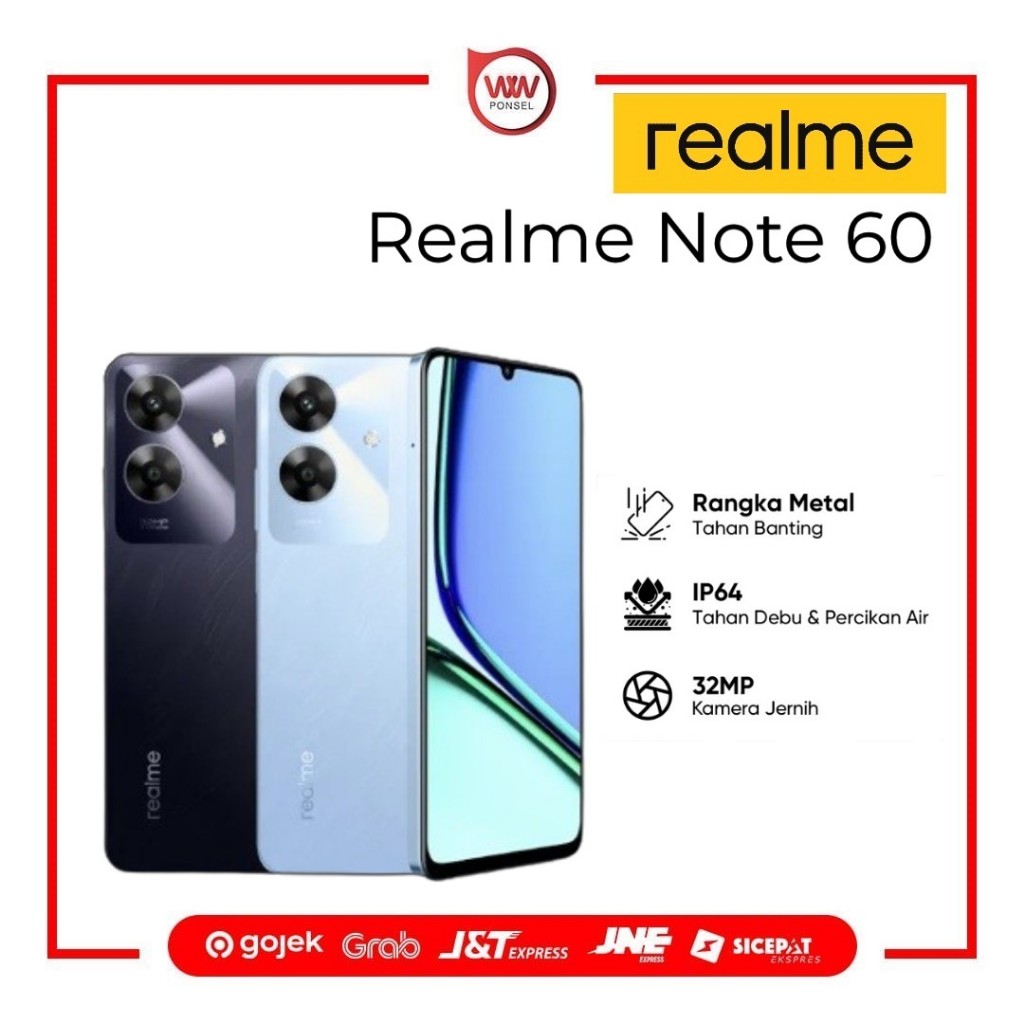 Jual Hp Realme Note 60 Ram 6GB Internal 128GB Garansi Resmi | Shopee Indonesia