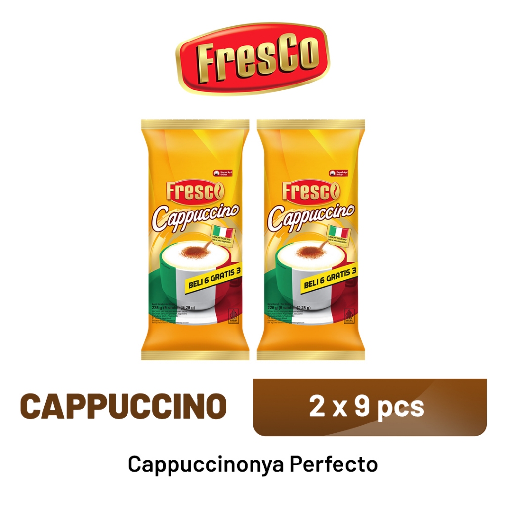 Jual FRESCO Cappuccino 2 Bag (9 x 25 gr) | Shopee Indonesia