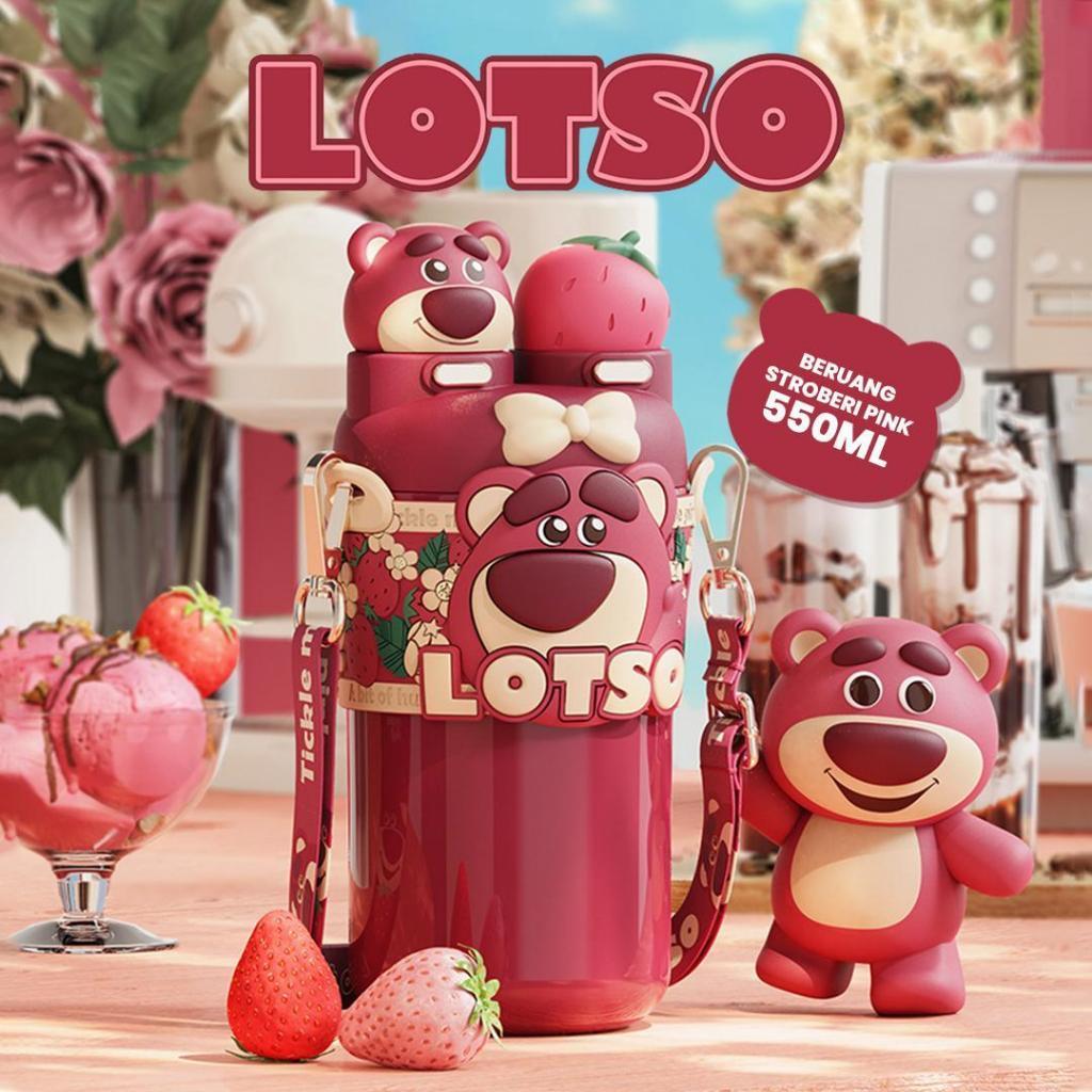Jual BOTOL AIR MINUM ANAK DISNEY LOTSO PINK 550 ML STAINLESS STEEL ...