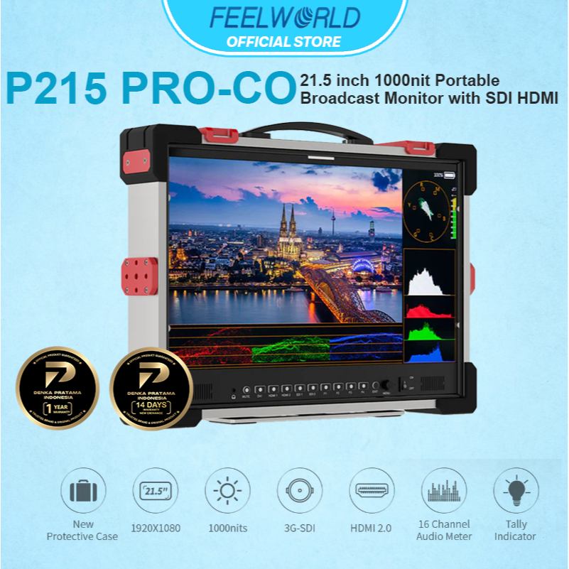 Jual FEELWORLD P215 PRO CO 21.5 inch 1000nit High Bright Portable ...