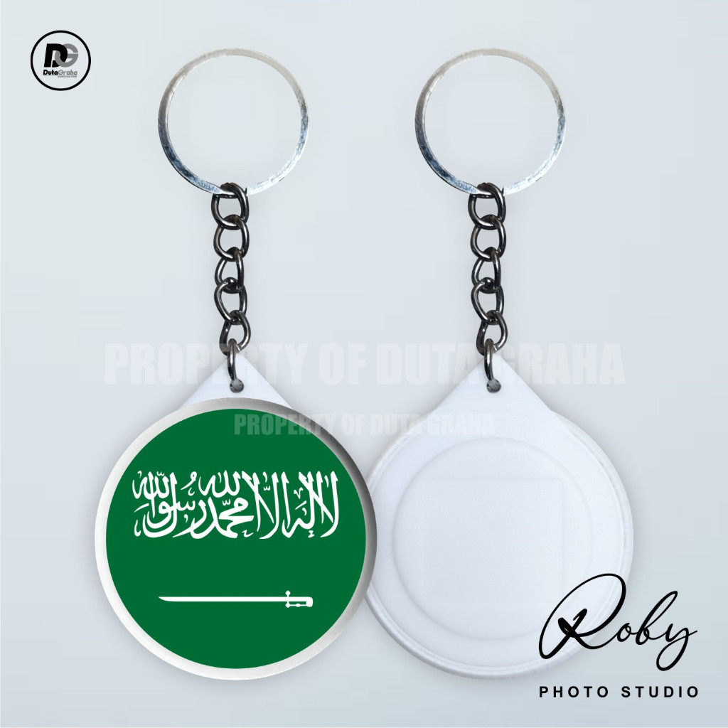 Jual [KEYRING PRESS] BENDERA NEGARA ARAB SAUDI Gantungan Kunci Keychain ...