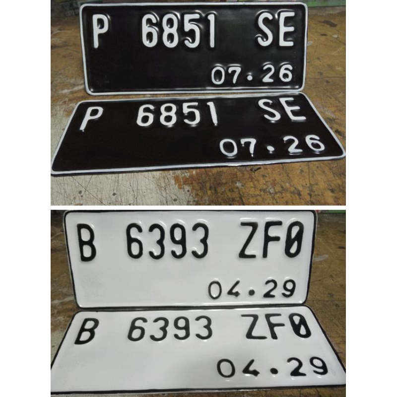 Jual PEMBUATAN PLAT NOMOR MOTOR STANDAR HITAM DAN PUTIH | Shopee Indonesia