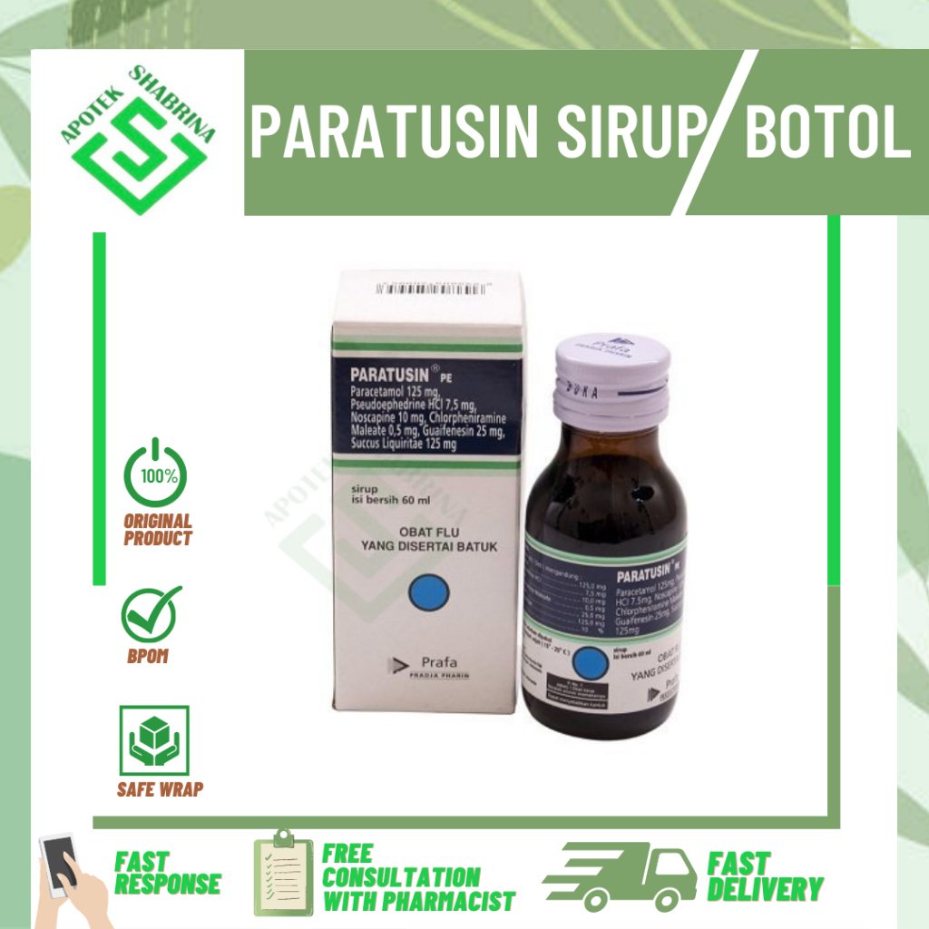 Jual Paratusin Sirup 60 ml / BATUK PILEK DEMAM DEWASA | Shopee Indonesia