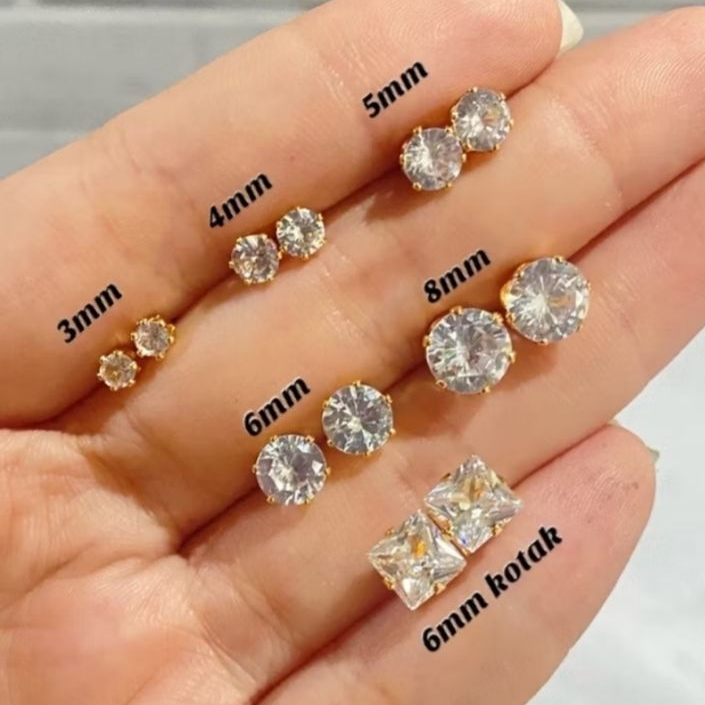 Jual ANTING TUSUK DESY PERMATA SILVER GOLD TITANIUM | Shopee Indonesia