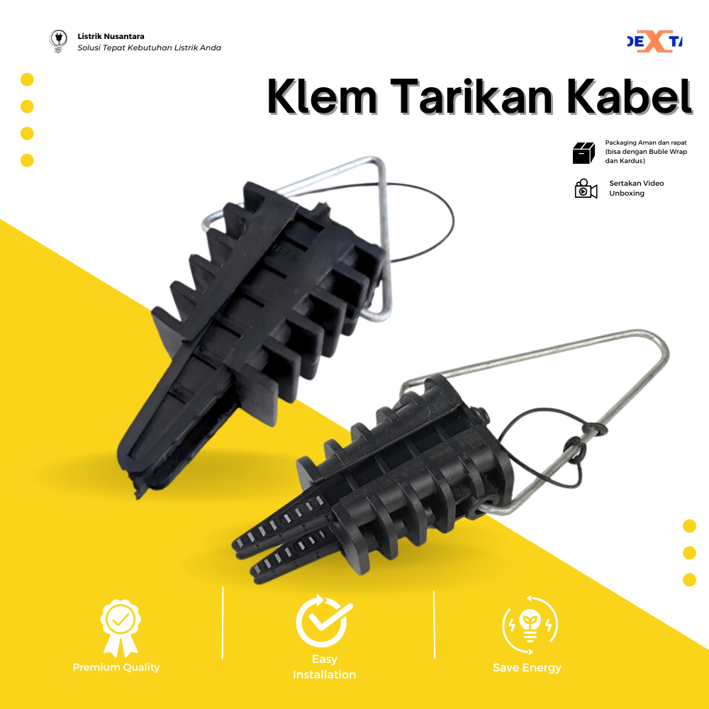 Jual Klem Tarikan Kabel PLN SR Dexta Service Wedge Clamp penjepit ...