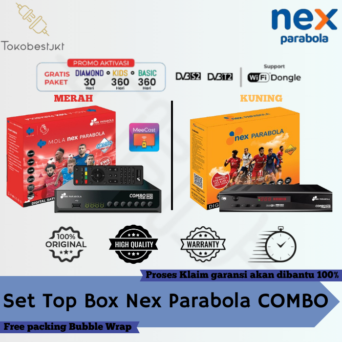 Jual Receiver Parabola Dan Set Top Box Nex Parabola Combo (DVB S2 & DVB ...