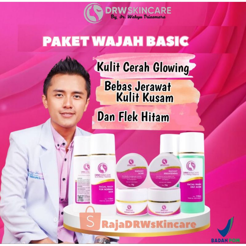 Jual Drw Skincare Paket Wajah Basic Cream Glowing, Flek Hitam Membandel, Jerawat Original ...