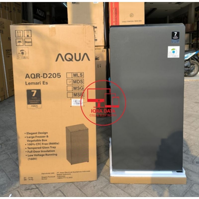 Jual Kulkas Aqua 1 Pintu AQR-D205 165 Liter Hemat Daya Garansi Resmi 7 Tahun | Shopee Indonesia