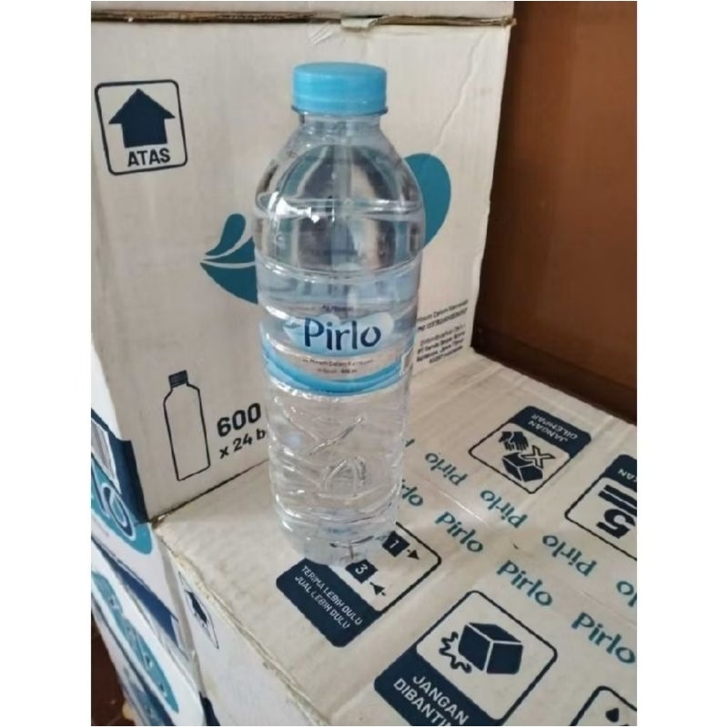 Jual Pirlo air mineral botol 600mL 1 dus | Shopee Indonesia