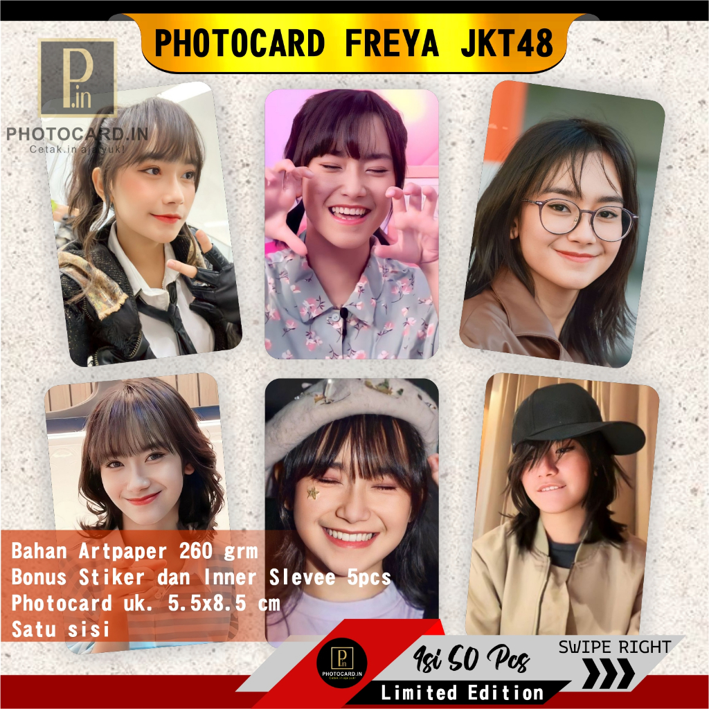 Jual Photocard JKT48 Edisi Freya JKT48 isi 50 pcs (Free Stiker dan Inner Slevee 5pcs) Unofficial ...