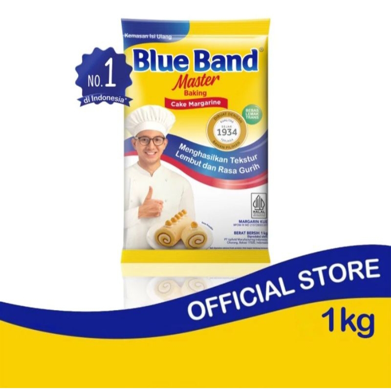 Jual BLUE BAND MASTER BAKING CAKE MARGARINE 1 KG | Shopee Indonesia