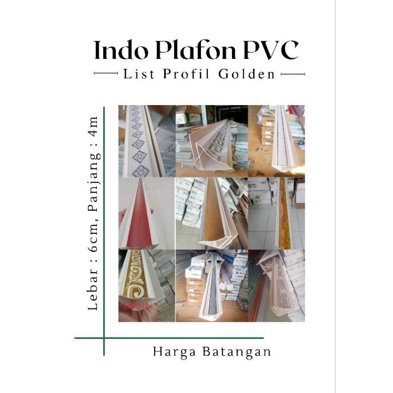 Jual list pvc list profil pvc list tembok pvc 6cm | Shopee Indonesia
