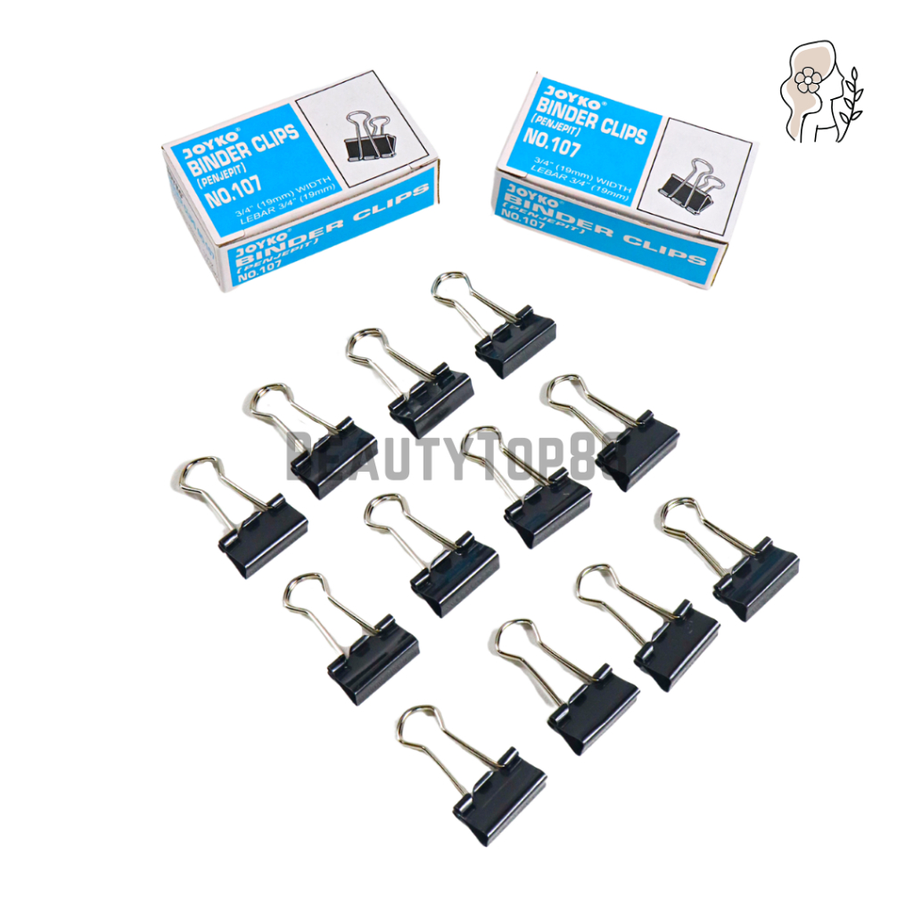 Jual Binder Clip No. 107 Joyko - Klip Penjepit Kertas [PER BOX isi 12 ...