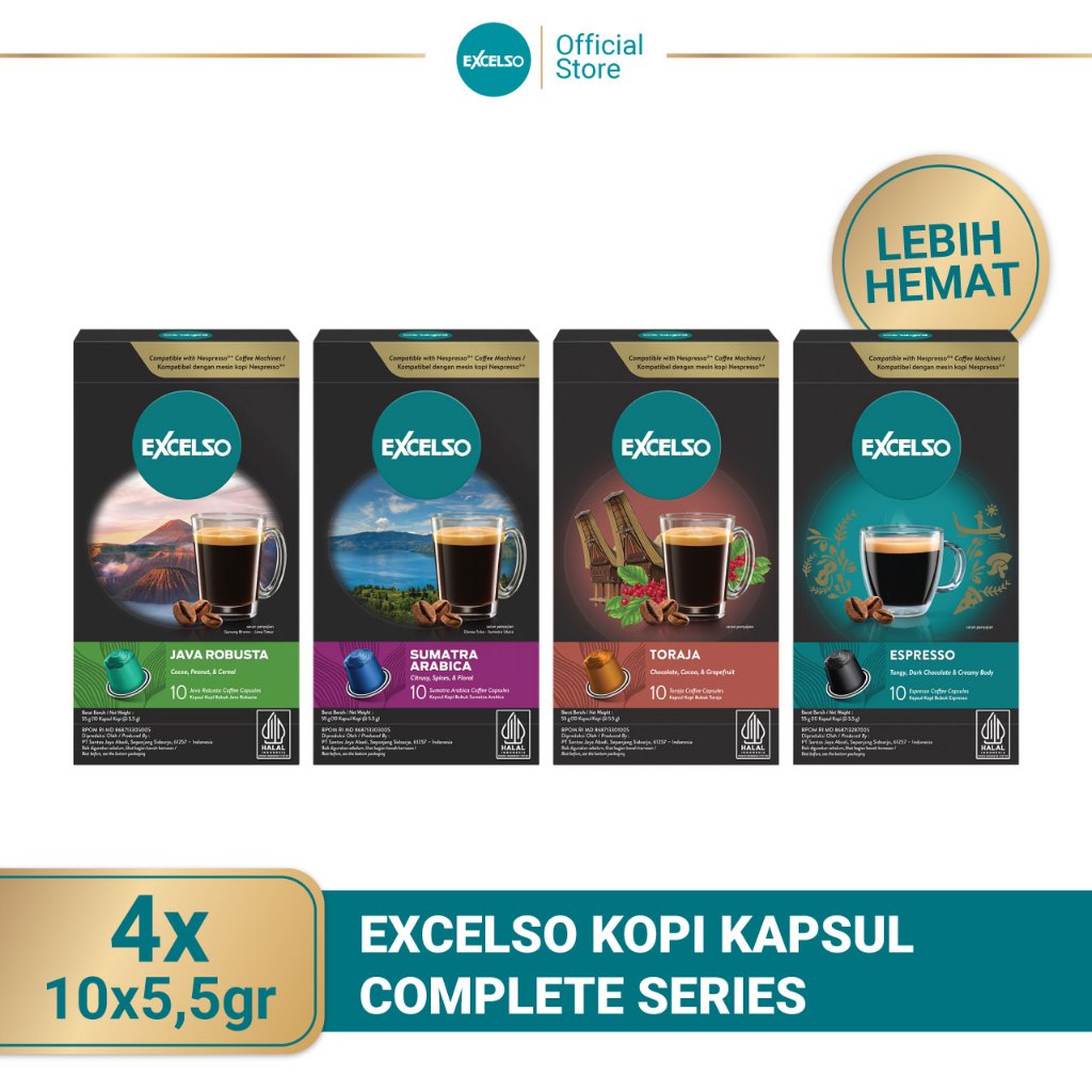 Jual Excelso Kopi Kapsul Complete Series - Nespresso Compatible Coffee ...