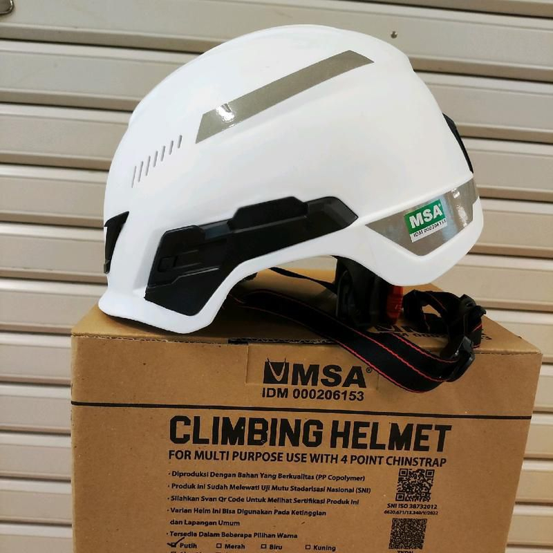 Jual Helm Safety MSA Climbing H1 Trivent warna PUTIH / Helm Safety ...