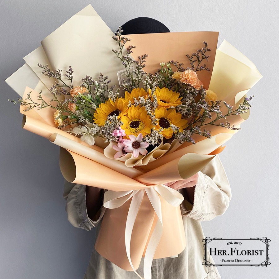 Jual HER.FLORIST [SUNFLOWER] Buket Matahari Besar | Soap & Dried Flower ...