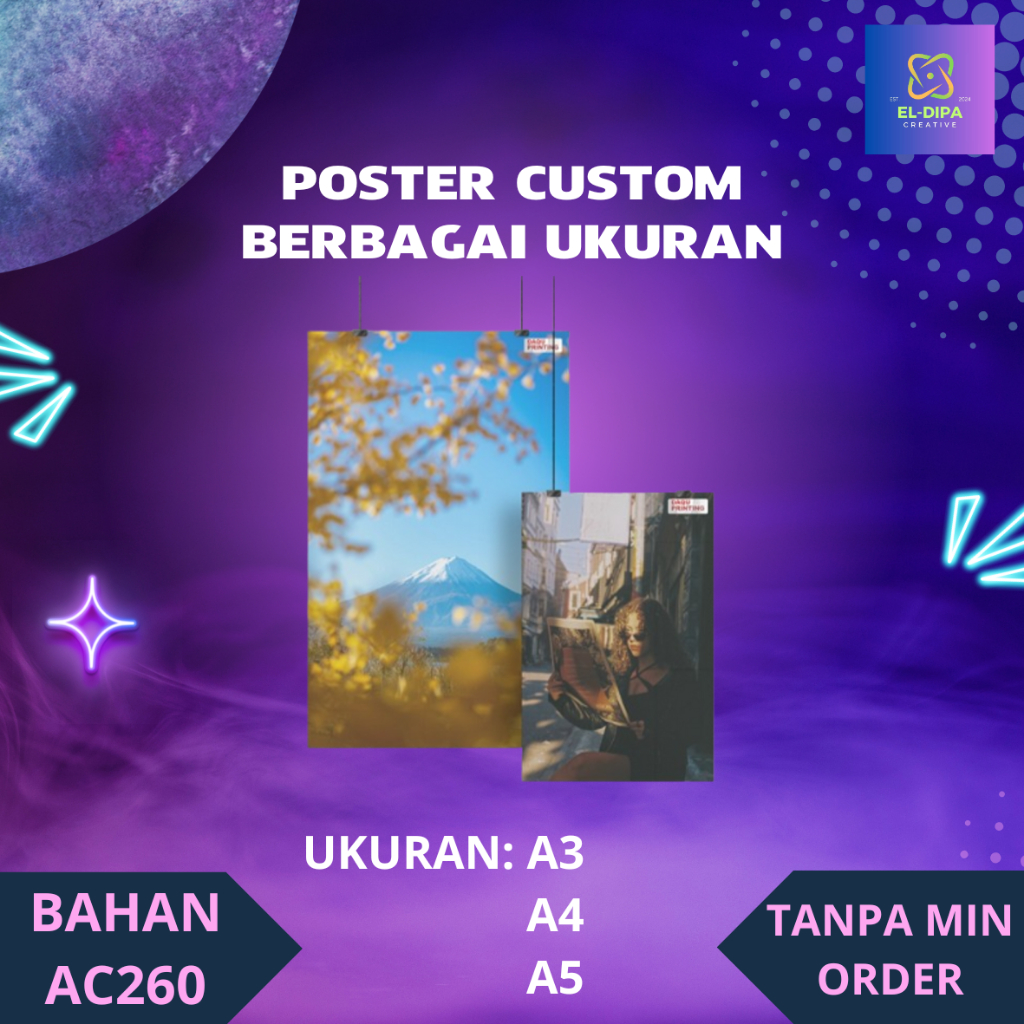 Jual POSTER CUSTOM DESAIN BERBAGAI UKURAN A3,A4,A5 | Shopee Indonesia