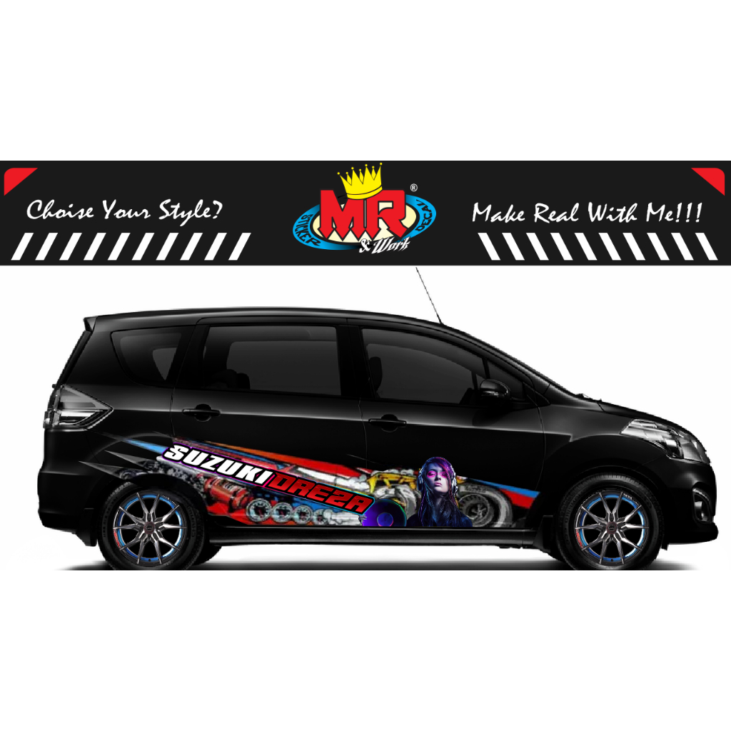 Jual Striping stiker mobil ertiga motif thailook keren simple elegan ...