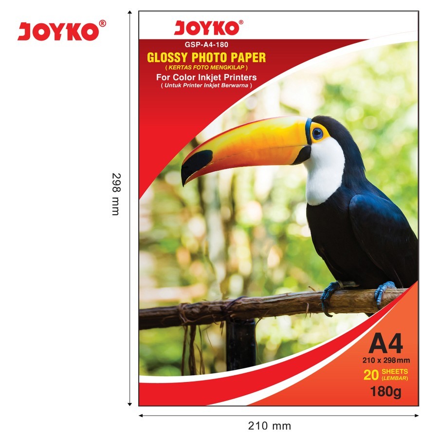 Jual Joyko Kertas Foto Glossy Photo Paper 180 A4 Kertas Joyko Glossy ...