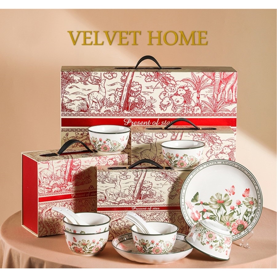 Jual Hampers piring makan mangkok dining dinner set premium kemasan ...