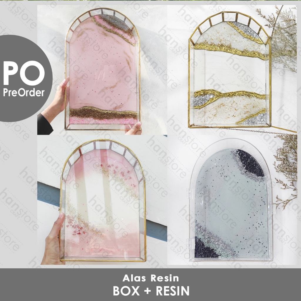 Jual PO 20 x 30 x 6 cm BOX Resin Terarium Dome kaca Akrilik / Mahar ...
