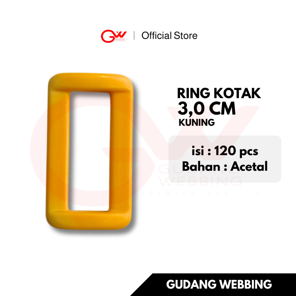 Jual Ring Kotak / Ring Geser / MJ RK 3,0cm Kuning | Shopee Indonesia