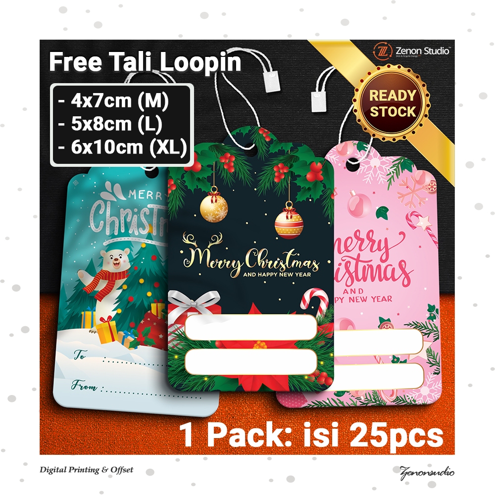 Jual [25pcs] Hang Tag Natal Christmas Hangtag Kartu Ucapan Xmas Hampers ...