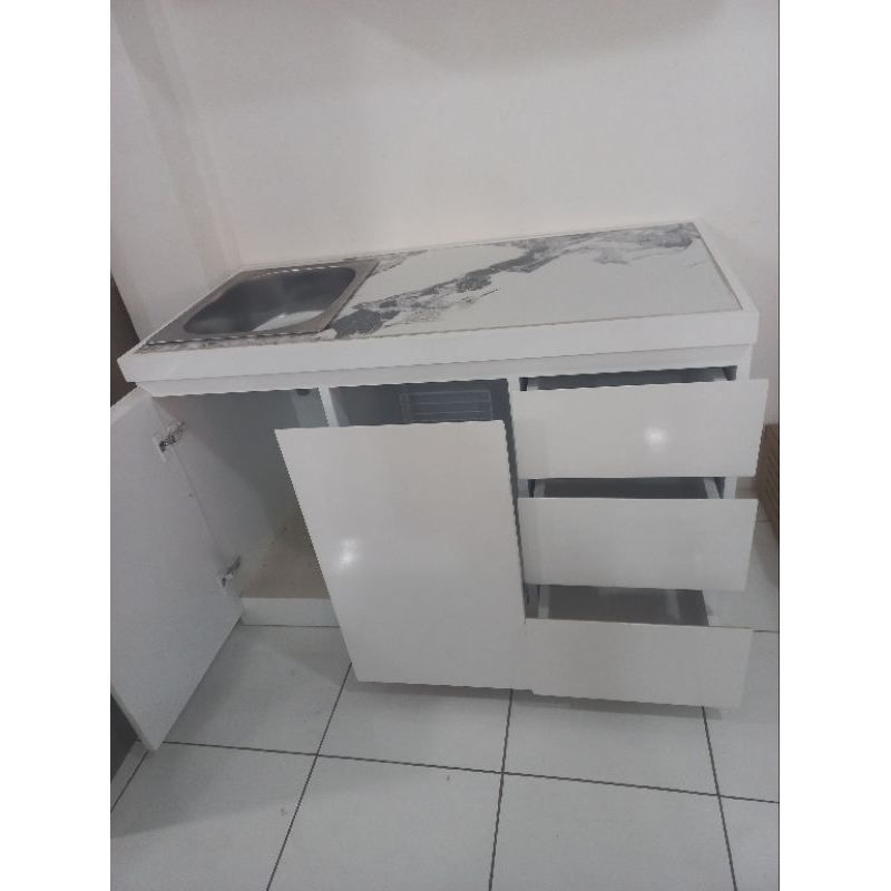 Jual kitchen set bawah 120x60x80 top table granit tile dengan sink merk ...