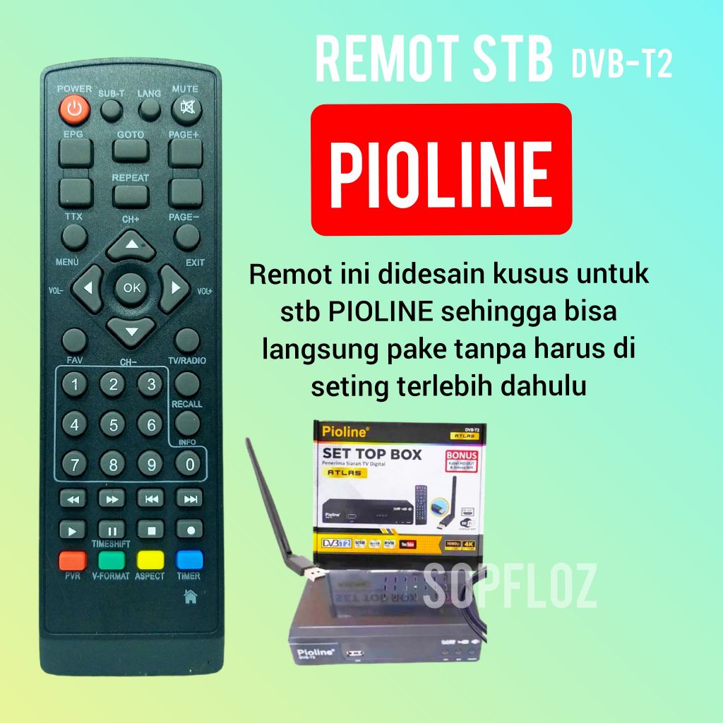 Jual REMOT STB PIOLINE dvb-t2 set top box remote | Shopee Indonesia