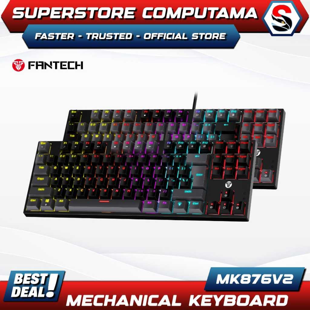 Jual Fantech ATOM MK876V2 RGB Gaming Mechanical Keyboard TKL | Shopee ...