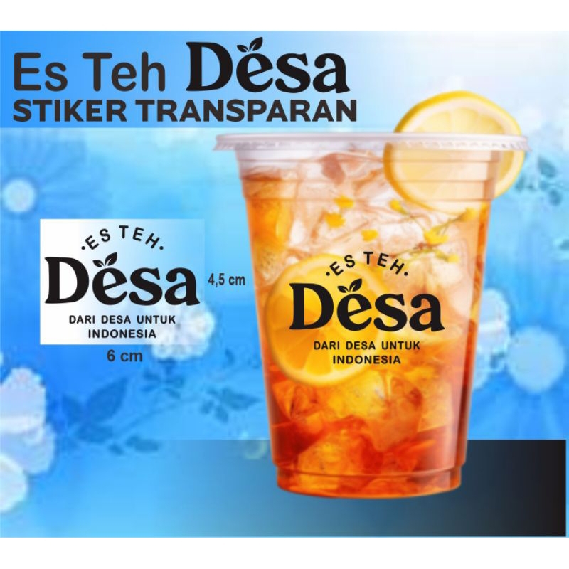 Jual STIKER TRANSPARAN ES TEH DESA ISI 100PCS | Shopee Indonesia