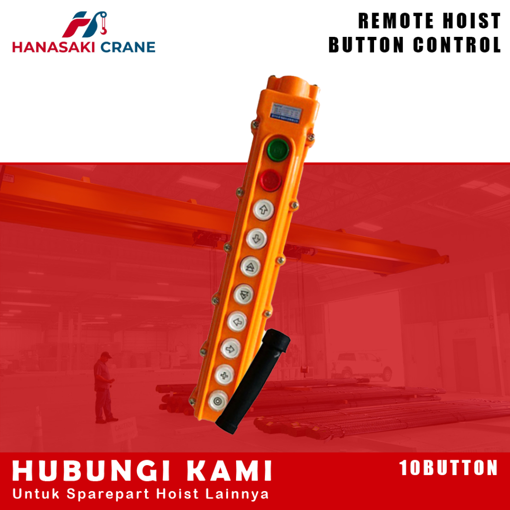 Jual Remote Hoist Button Control 10 Tombol / Remot Crane Push Button ...